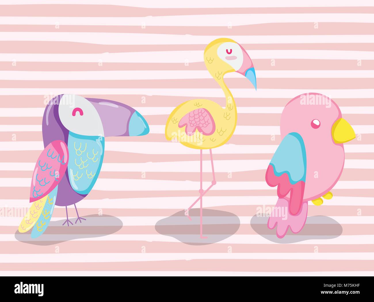 Punchy pastel cute animals cartoons Stock Vector Image & Art - Alamy