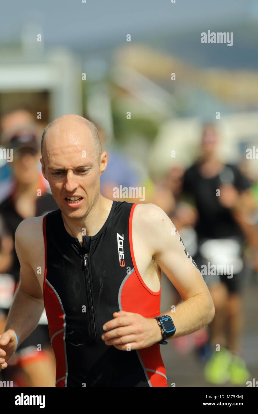 Half marathon stage of Weymouth ironman triathlon 2017 Stock Photo - Alamy