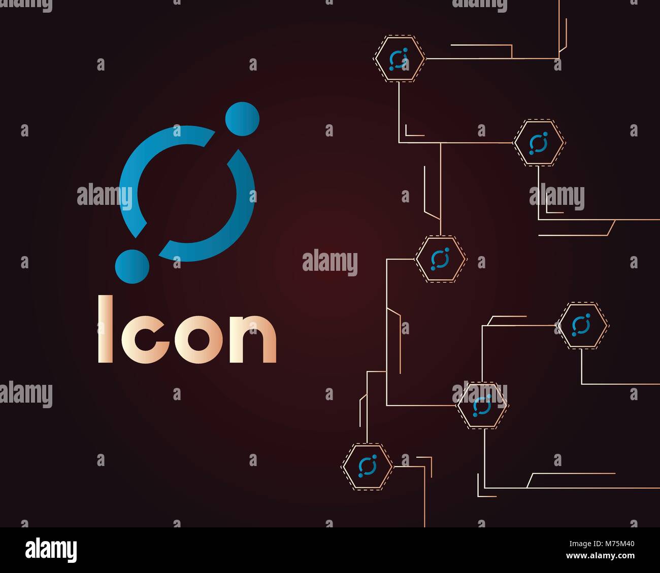 Cryptocurrency icon network circuit background collection Stock Vector ...