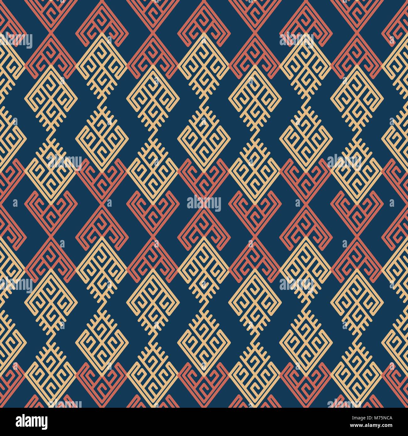 Seamless background southeast Asian retro aboriginal traditional art ...