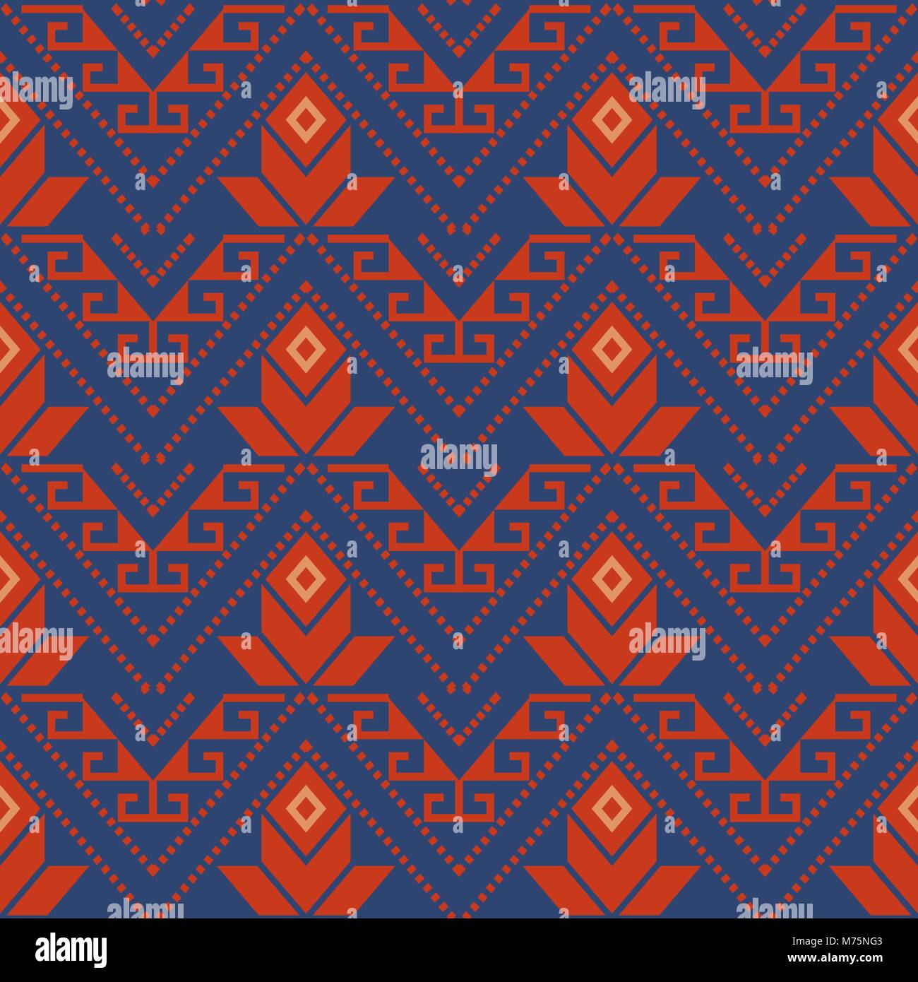 Seamless background southeast Asian retro aboriginal traditional art ...