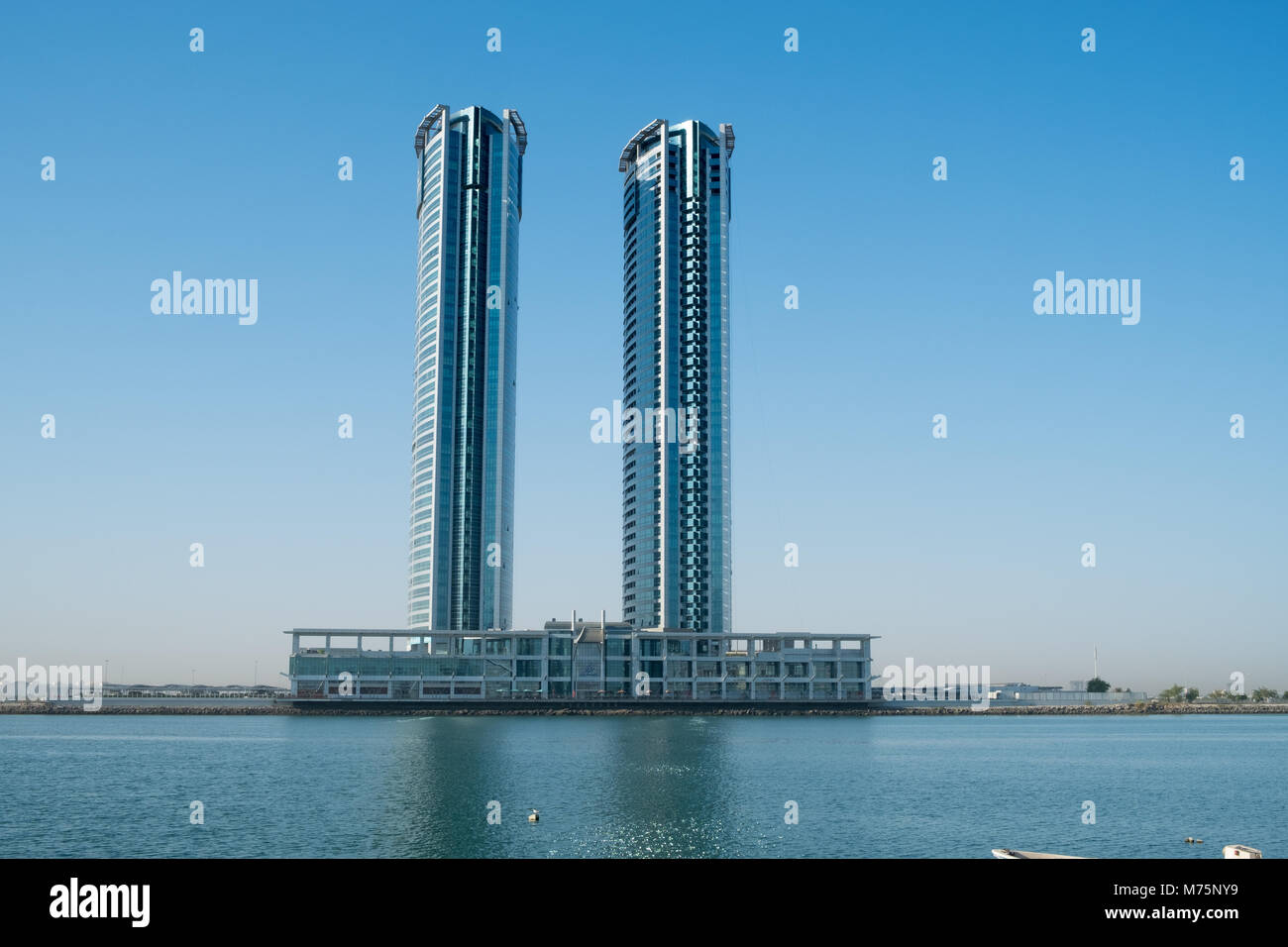 Panoramic city view of Ras al Khaimah, United Arab Emirates Stock Photo ...