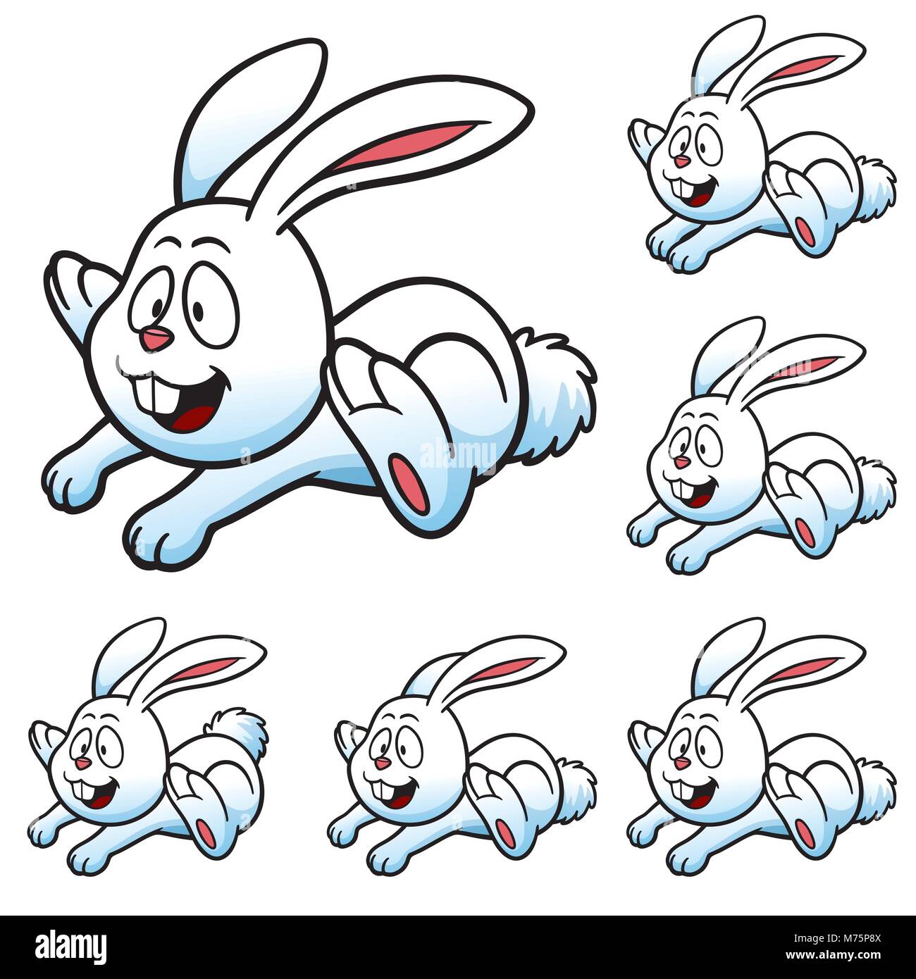 Vector Illustration of make the choice matching - Rabbit Stock Vector ...