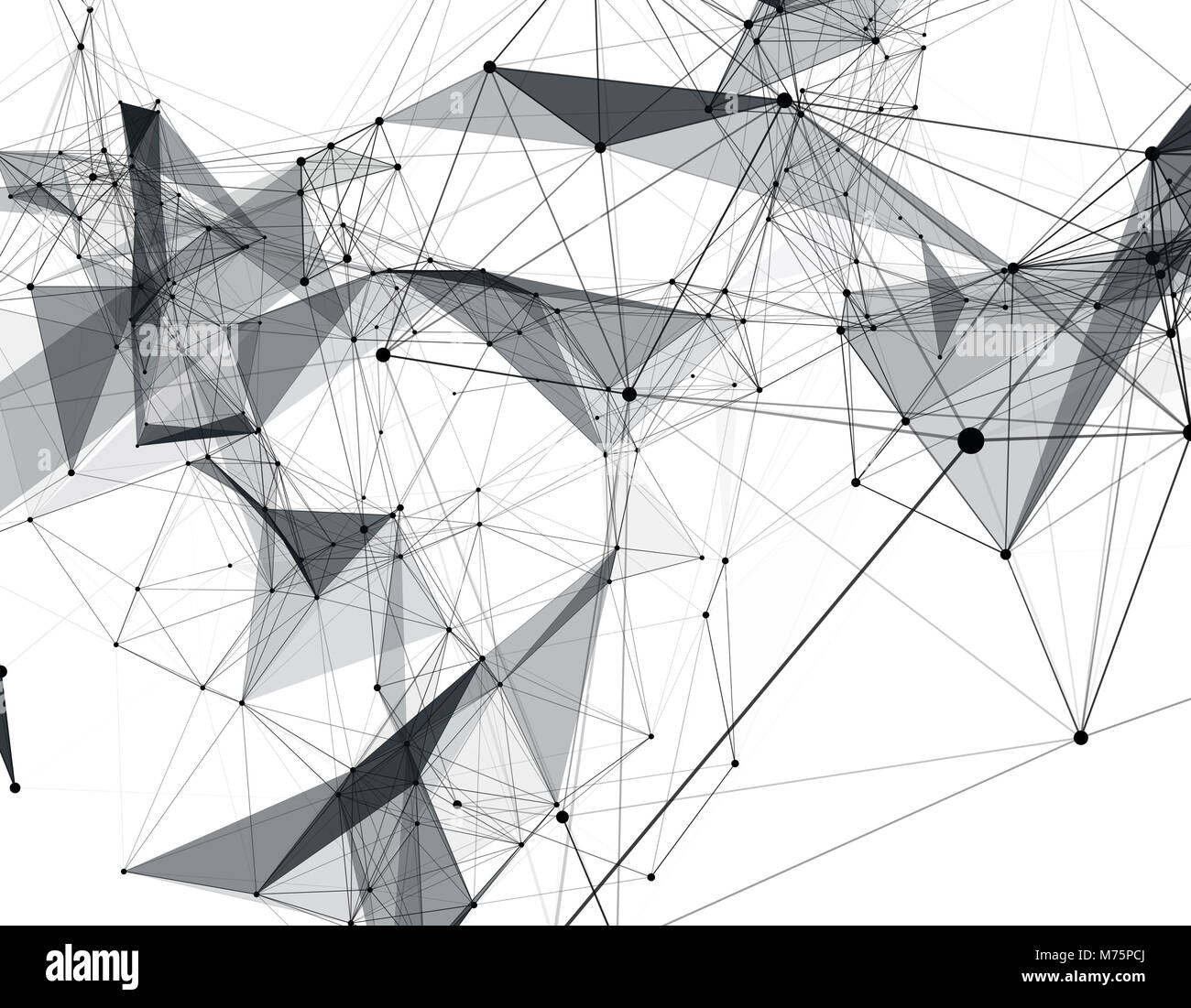 3D spatial connection, network data matrix, future technology, network ...