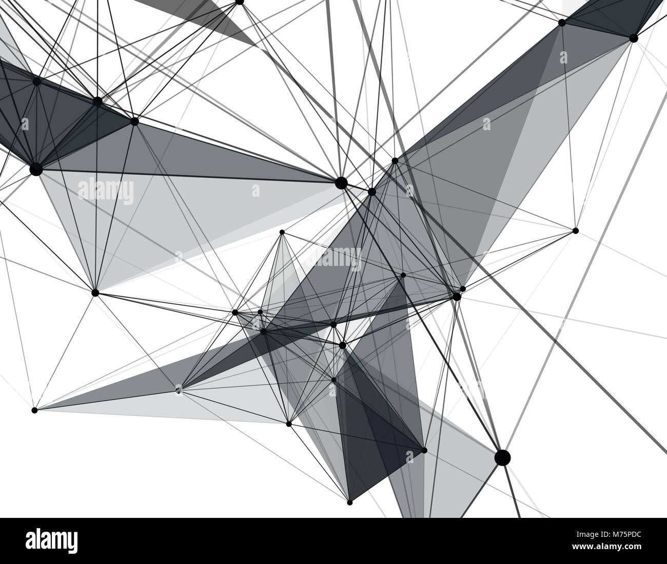 3D spatial connection, network data matrix, future technology, network ...