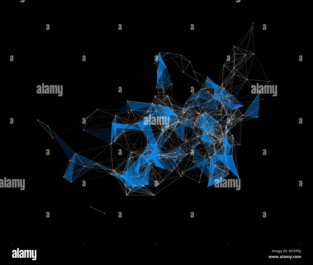 3D spatial connection, network data matrix, future technology, network ...