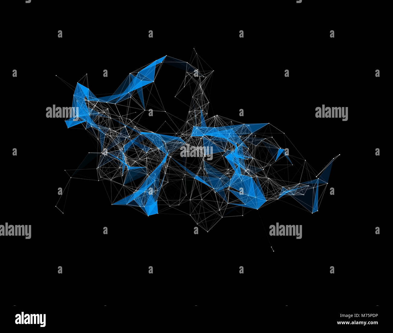 3D spatial connection, network data matrix, future technology, network ...