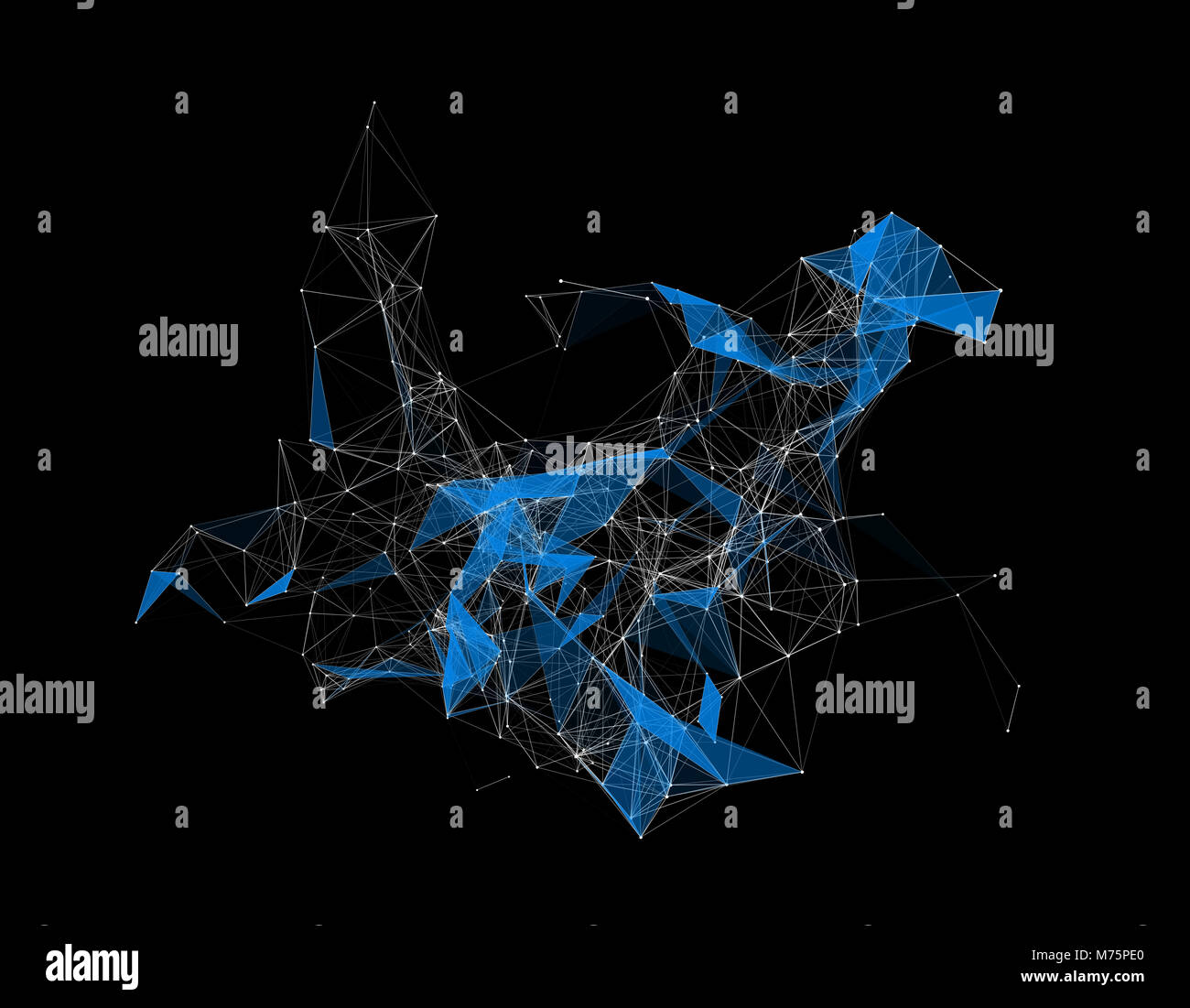 3D spatial connection, network data matrix, future technology, network ...