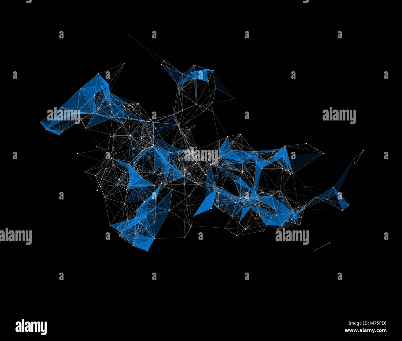 3D spatial connection, network data matrix, future technology, network ...
