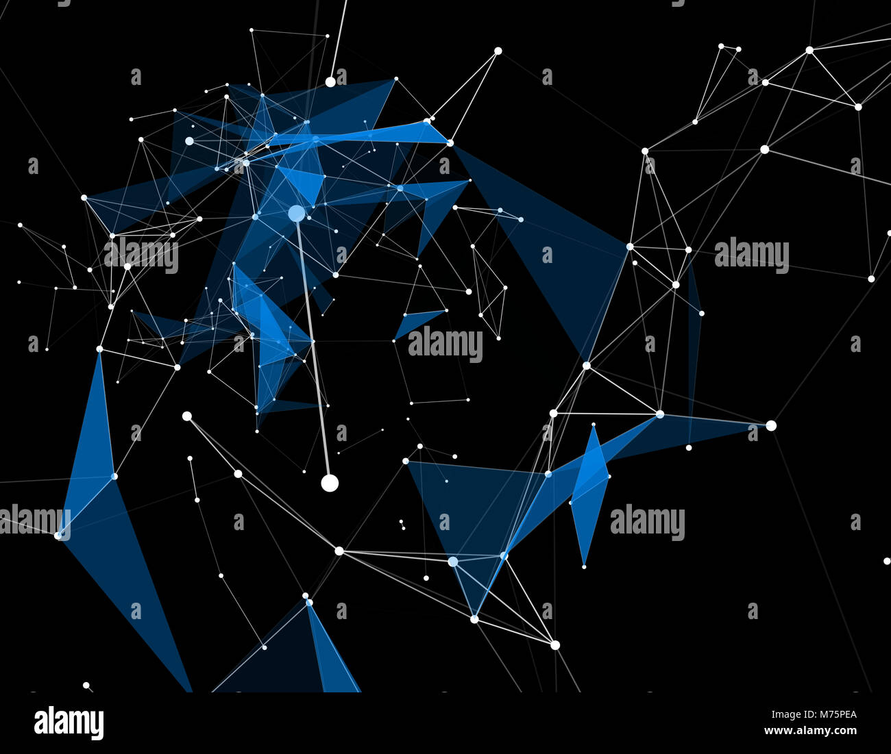 3D spatial connection, network data matrix, future technology, network ...