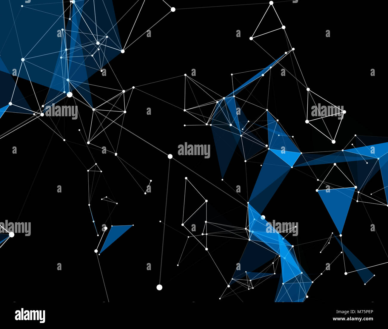 3D spatial connection, network data matrix, future technology, network ...