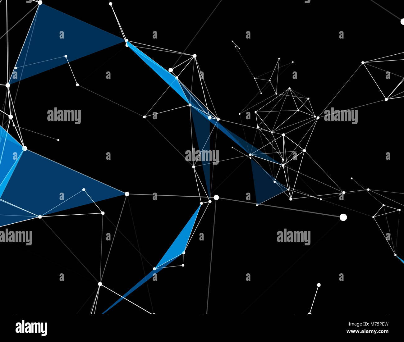 3D spatial connection, network data matrix, future technology, network ...