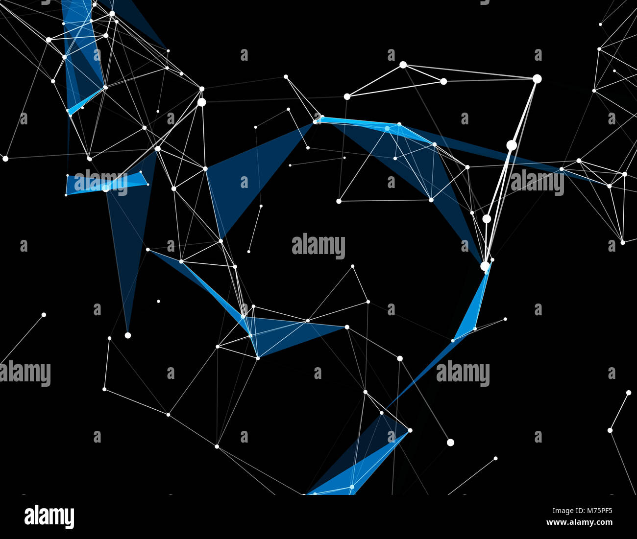 3D spatial connection, network data matrix, future technology, network ...