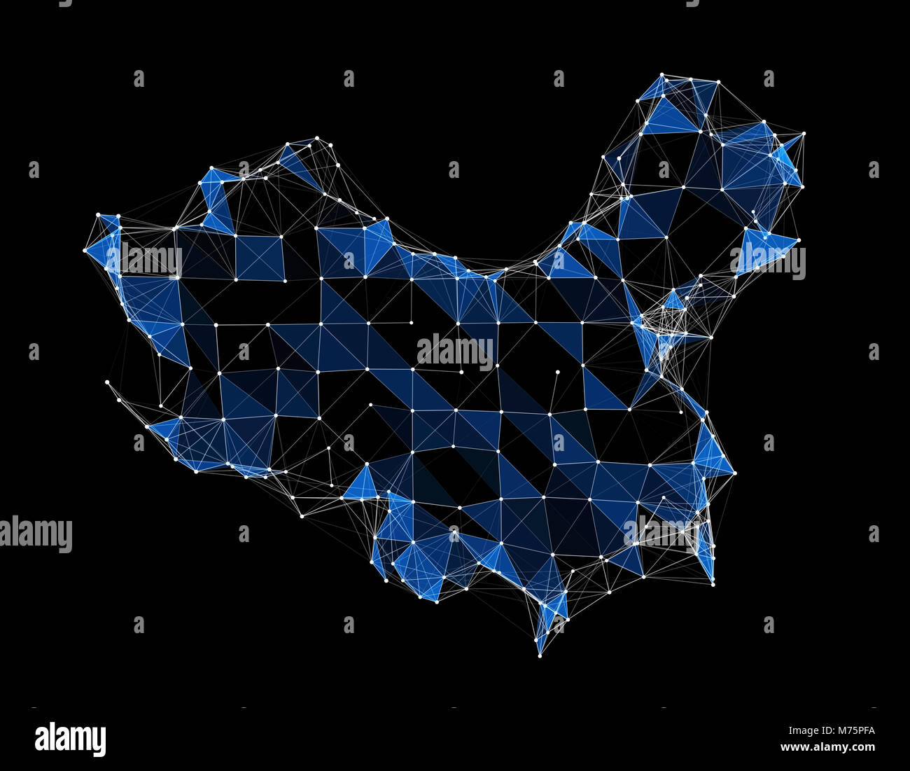 Three-dimensional space connection China map Stock Photo - Alamy