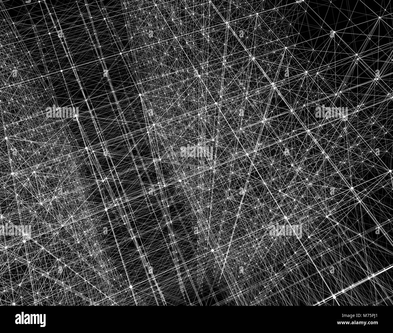 3D spatial connection, network data matrix, future technology, network ...