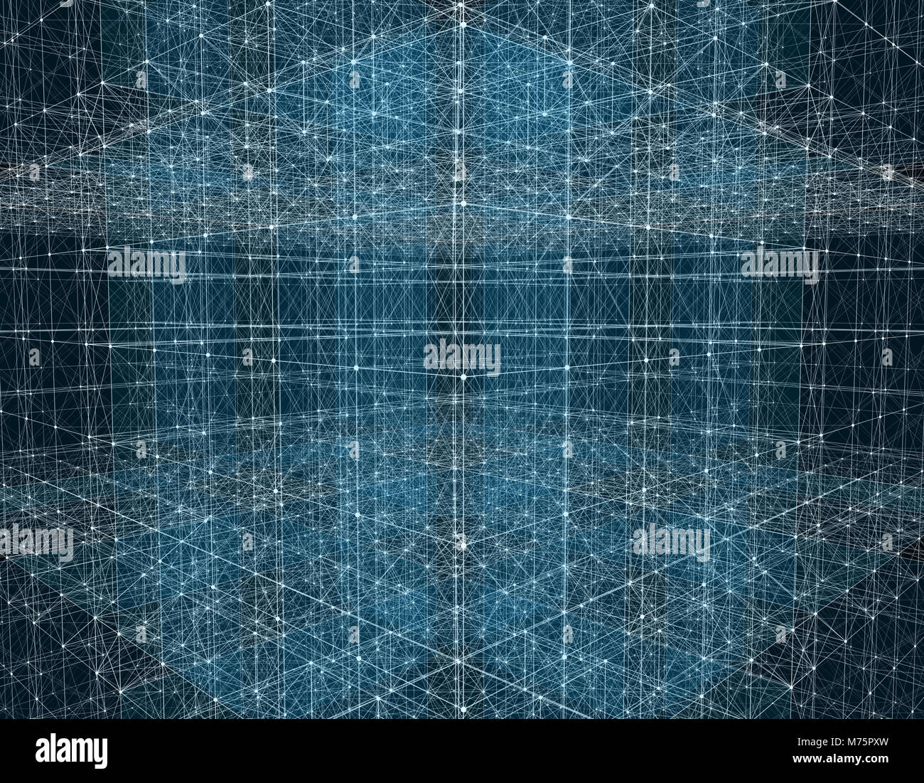 3D spatial connection, network data matrix, future technology, network ...