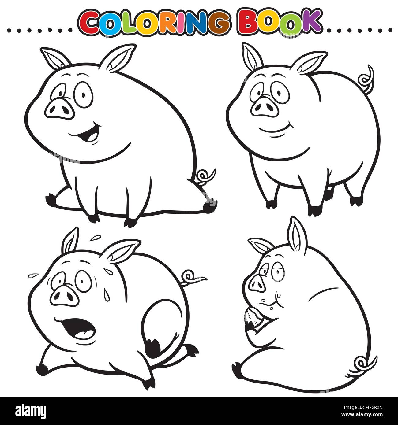 Cartoon pig collection Cut Out Stock Images & Pictures - Alamy