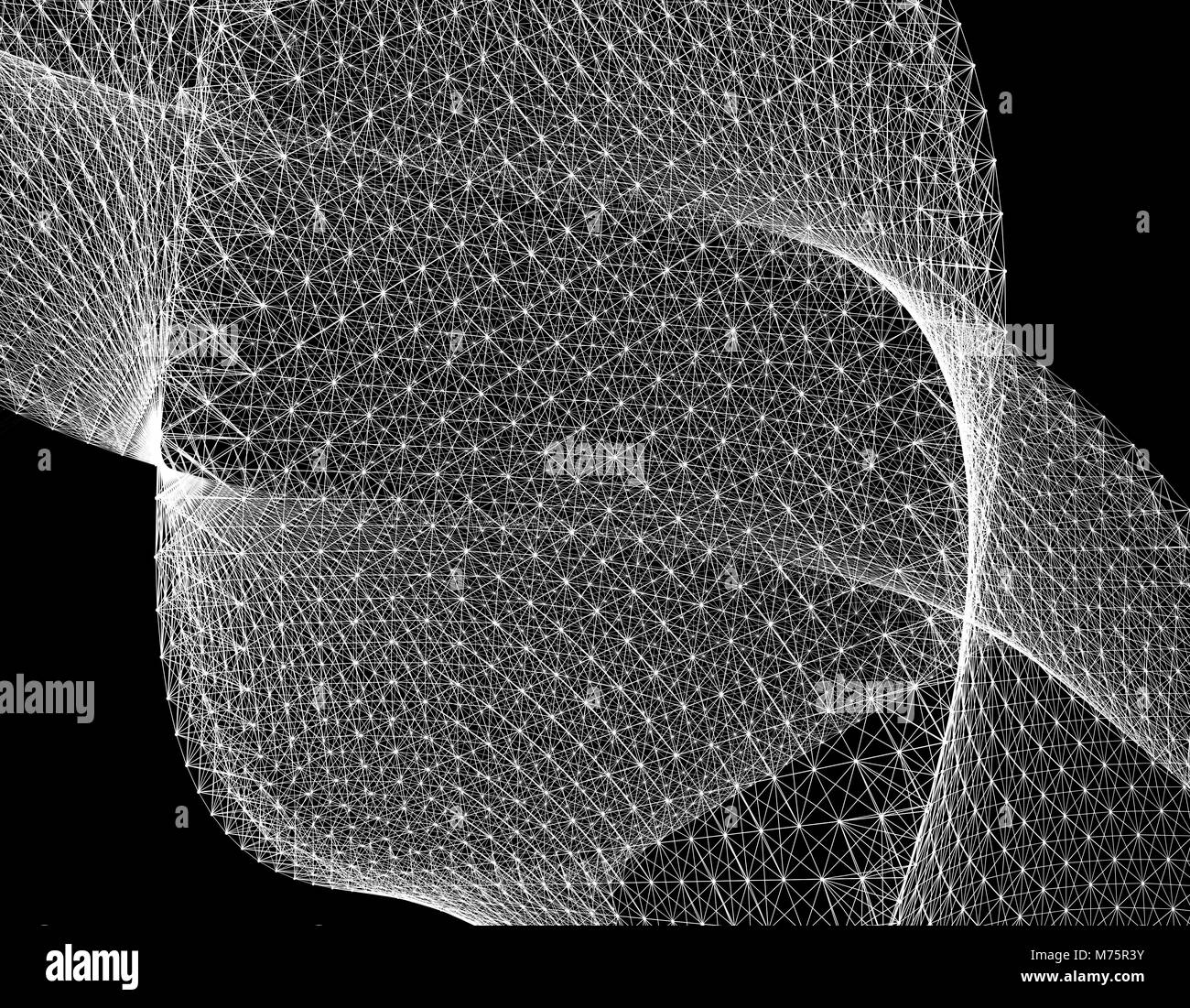 3D spatial connection, network data matrix, future technology, network ...