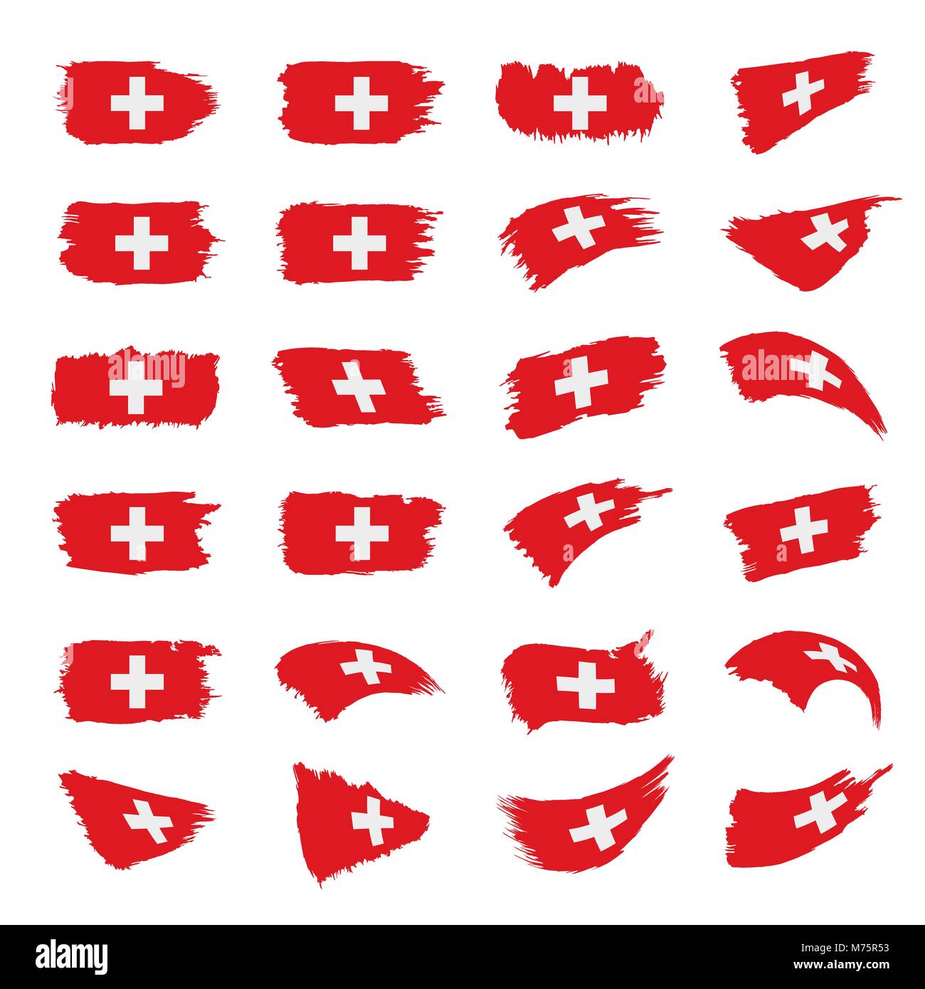 Switzerland brush stroke Cut Out Stock Images & Pictures - Alamy