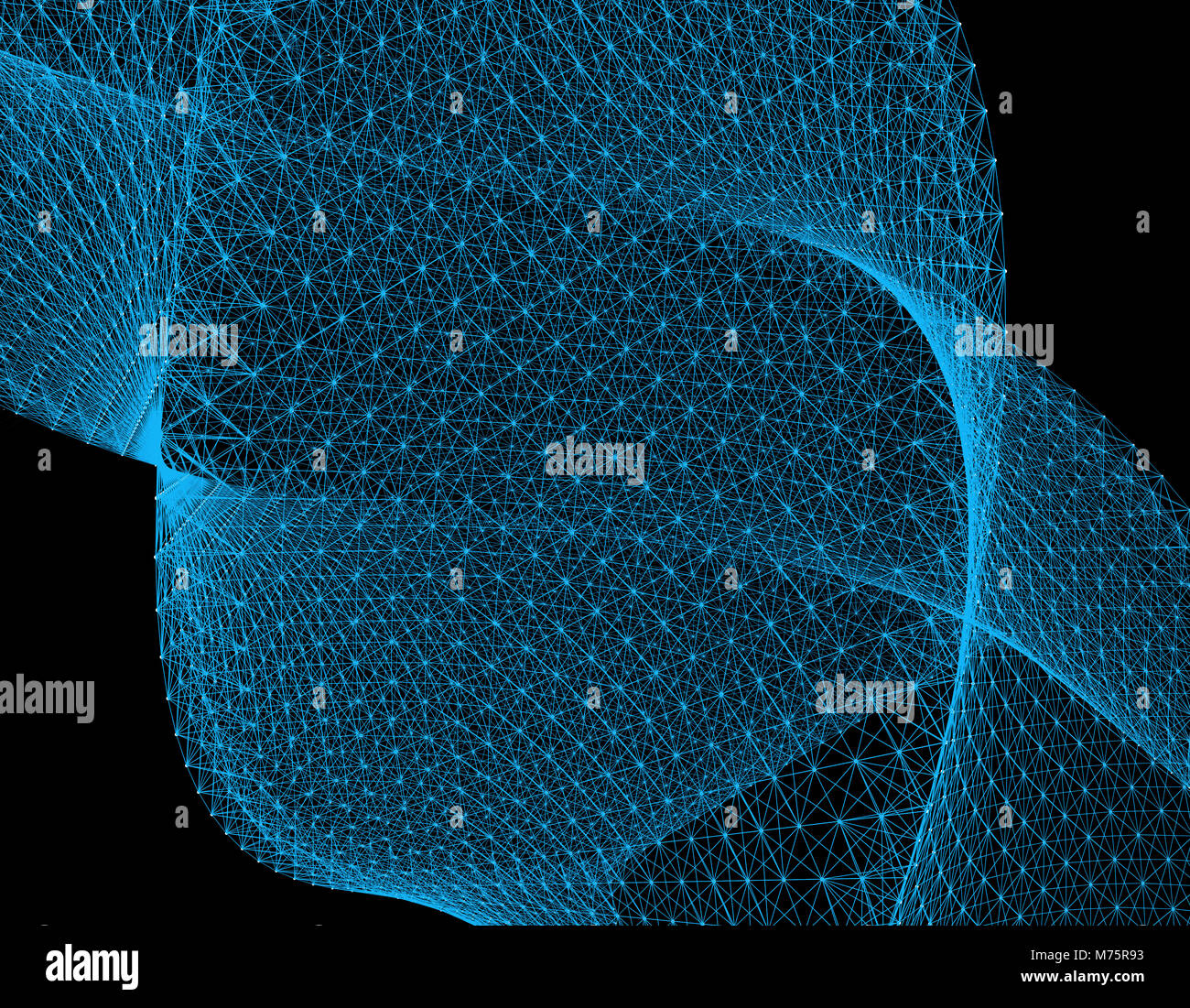 3D spatial connection, network data matrix, future technology, network ...
