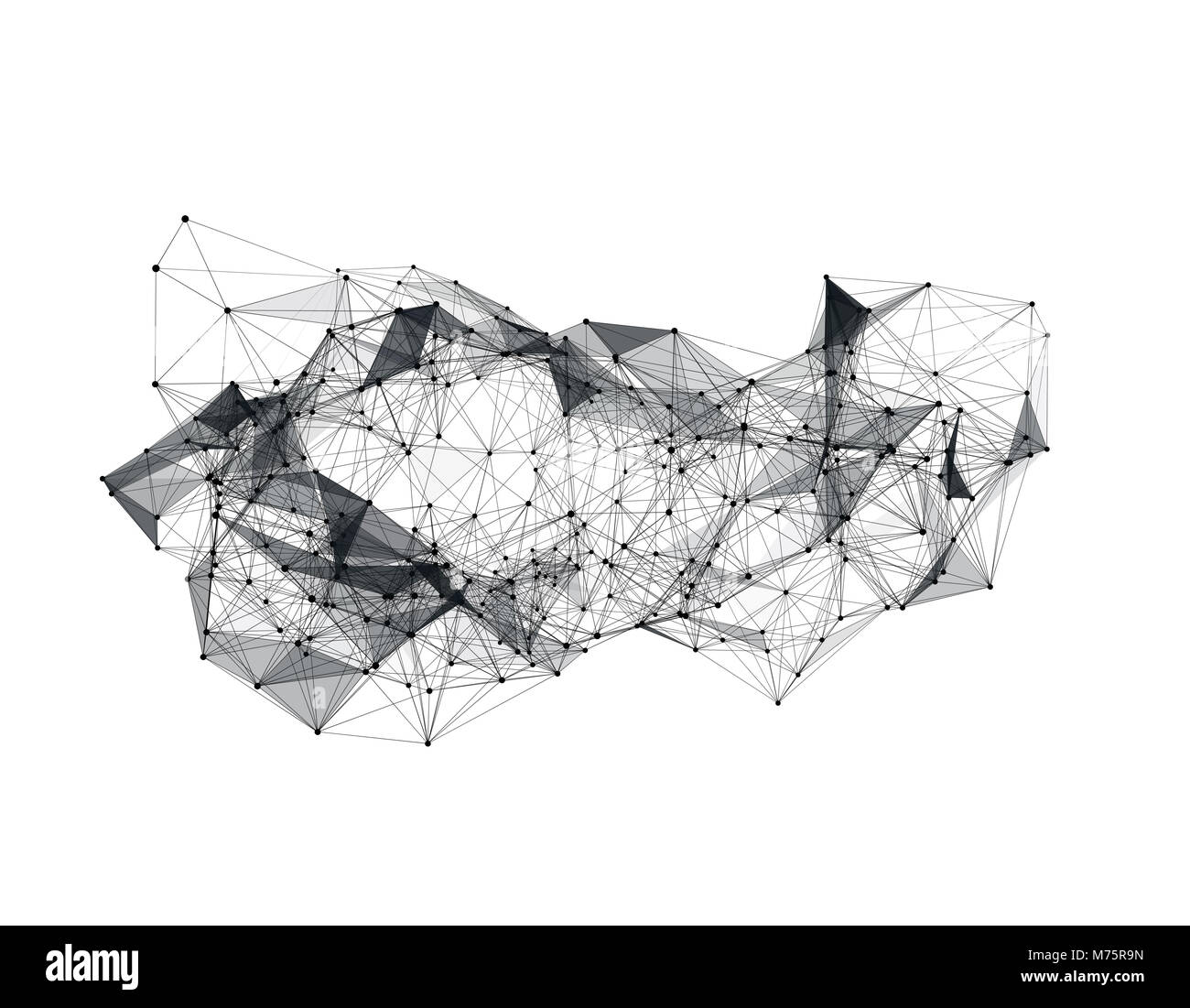 3D spatial connection, network data matrix, future technology, network ...