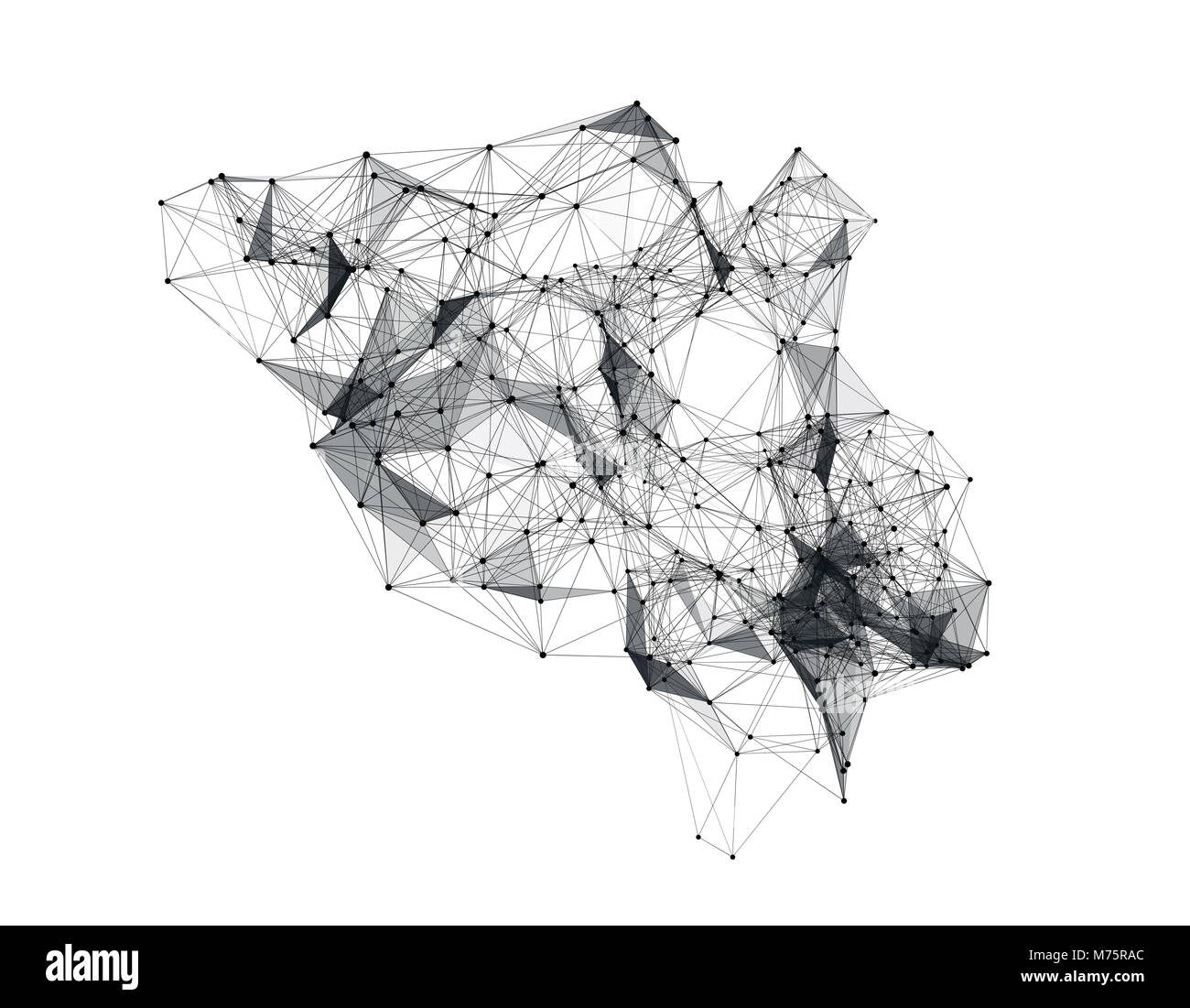 3D spatial connection, network data matrix, future technology, network ...