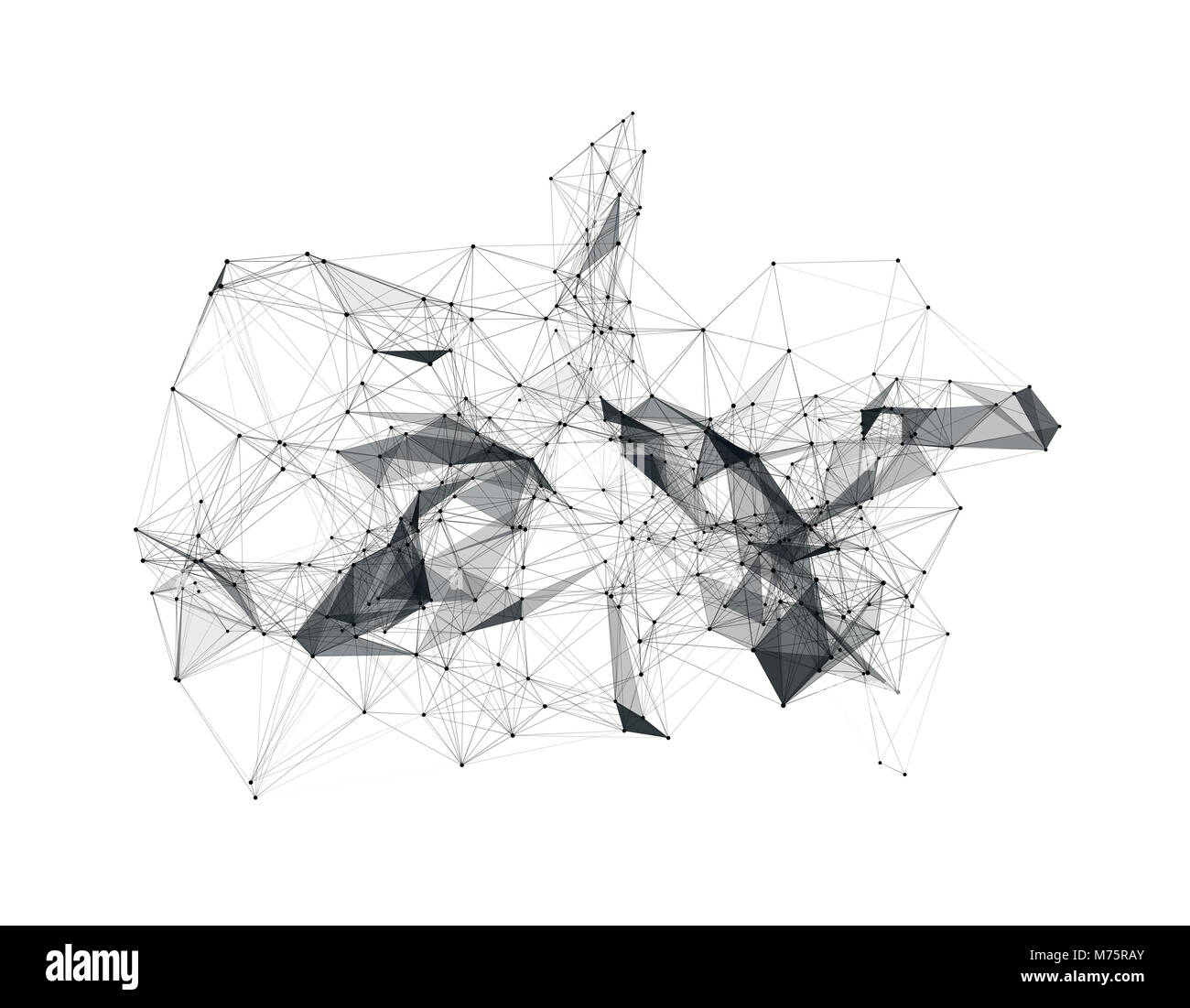 3D spatial connection, network data matrix, future technology, network ...