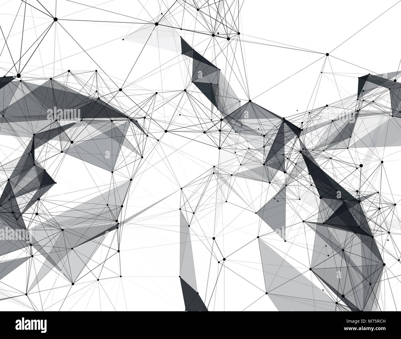 3D spatial connection, network data matrix, future technology, network ...