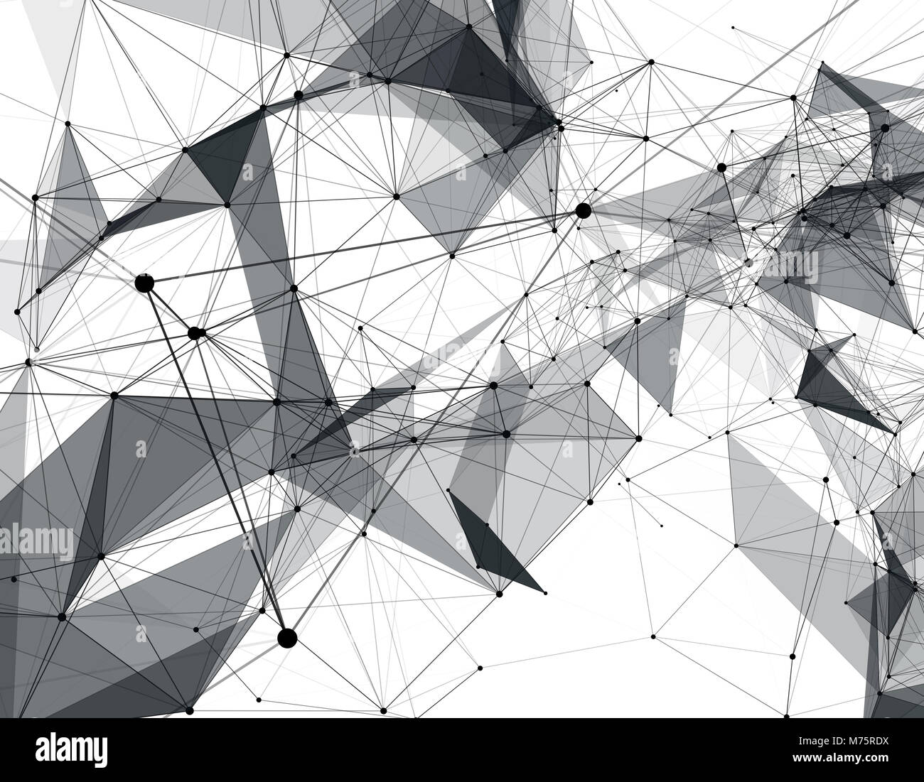 3D spatial connection, network data matrix, future technology, network ...