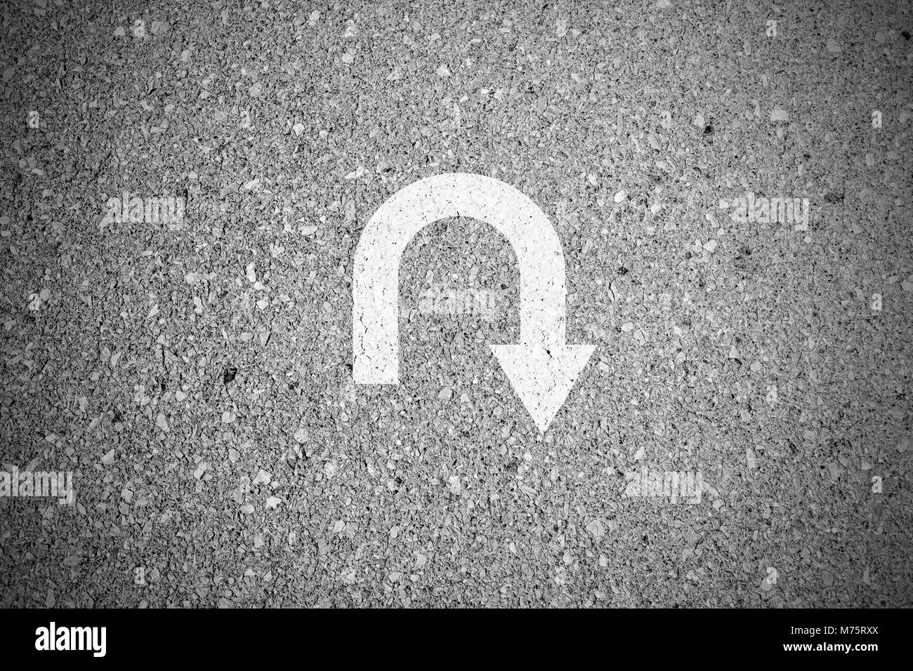 U turn sign hi-res stock photography and images - Alamy