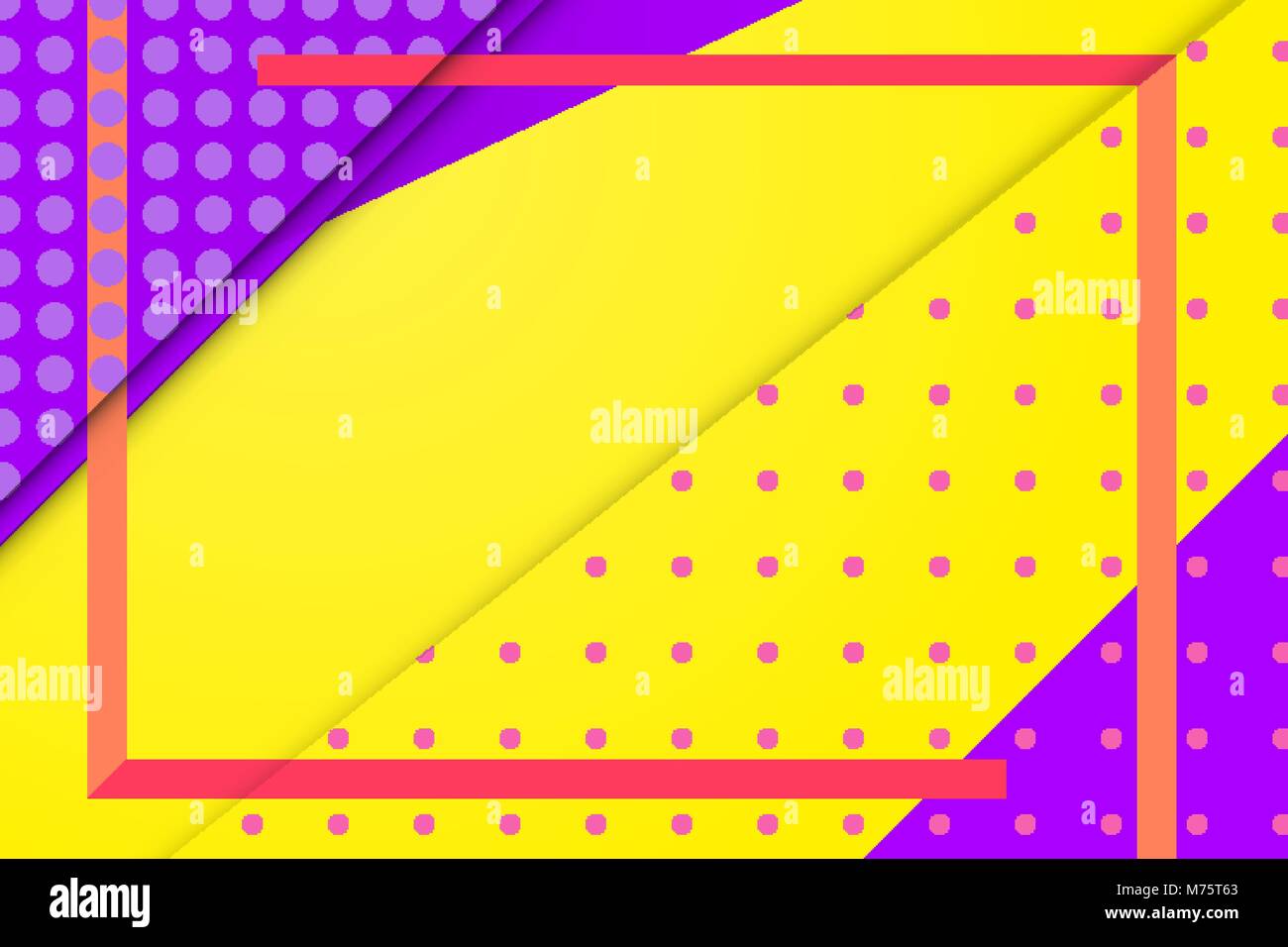 Modern yellow and purple background illustration for design Stock ...