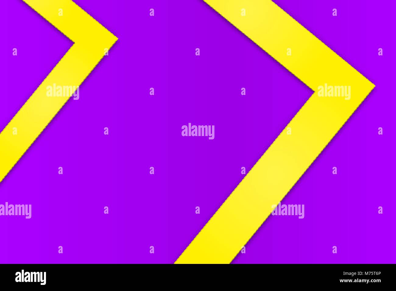 Simple violet background with geometric yellow elements for design ...