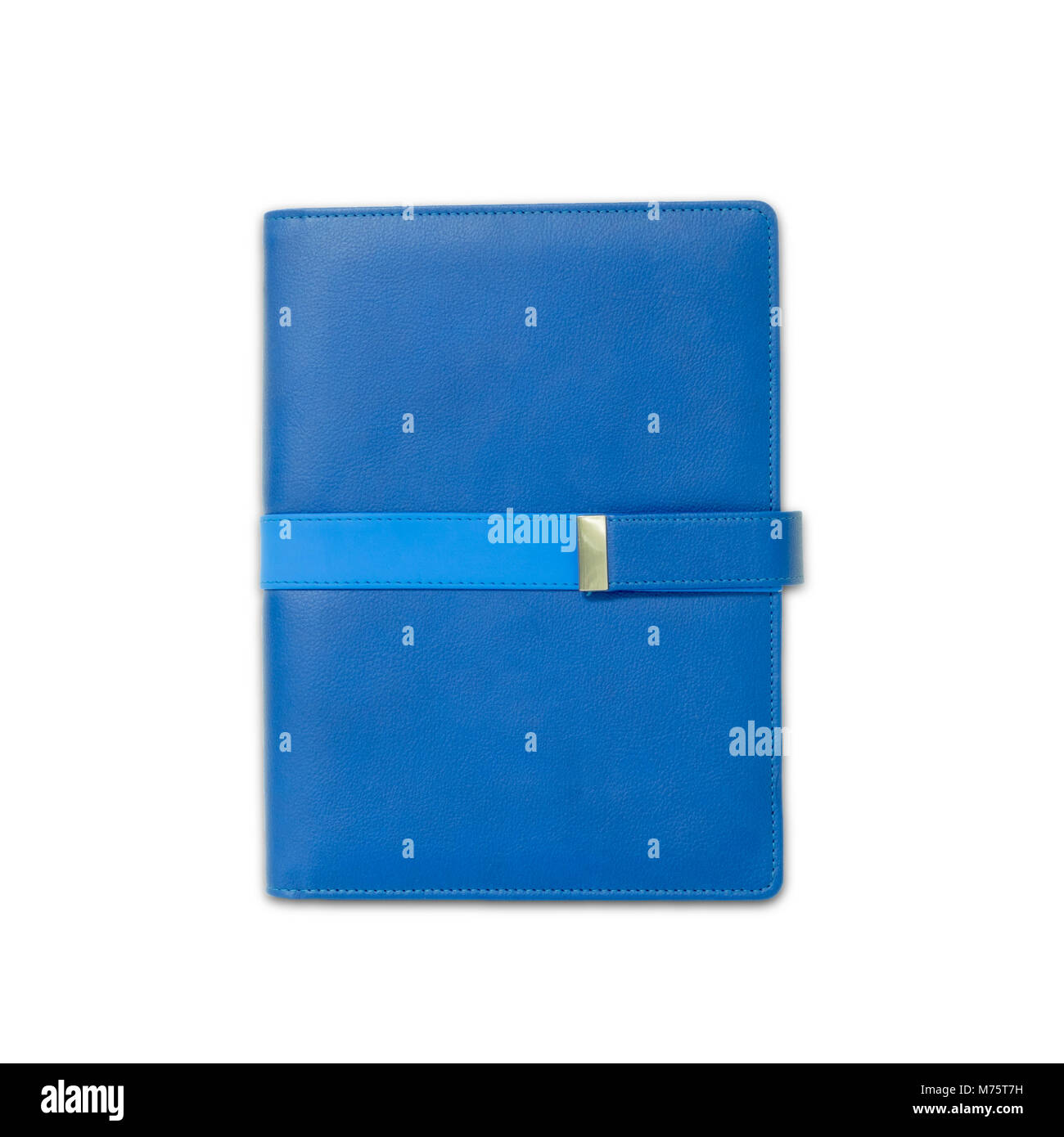 Isolated blue organizer book on white background Stock Photo - Alamy