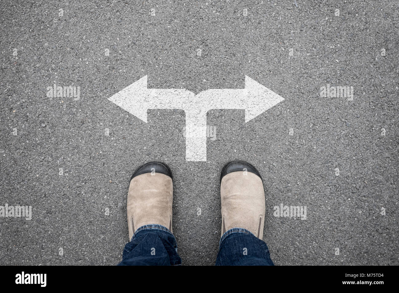 Man making decision at crossroad hi-res stock photography and images ...