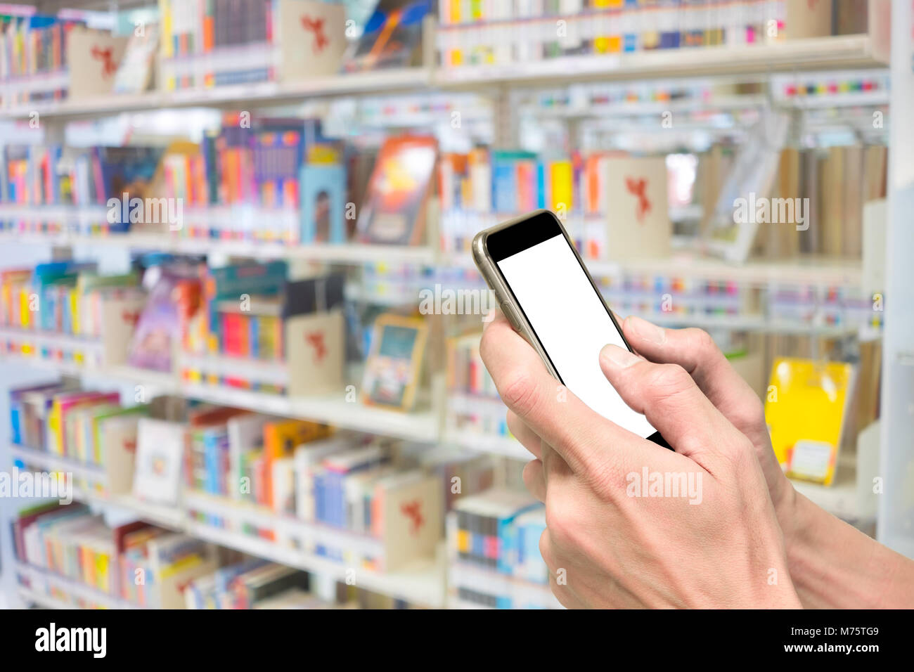 Mobile phone touchscreen library hi-res stock photography and images ...