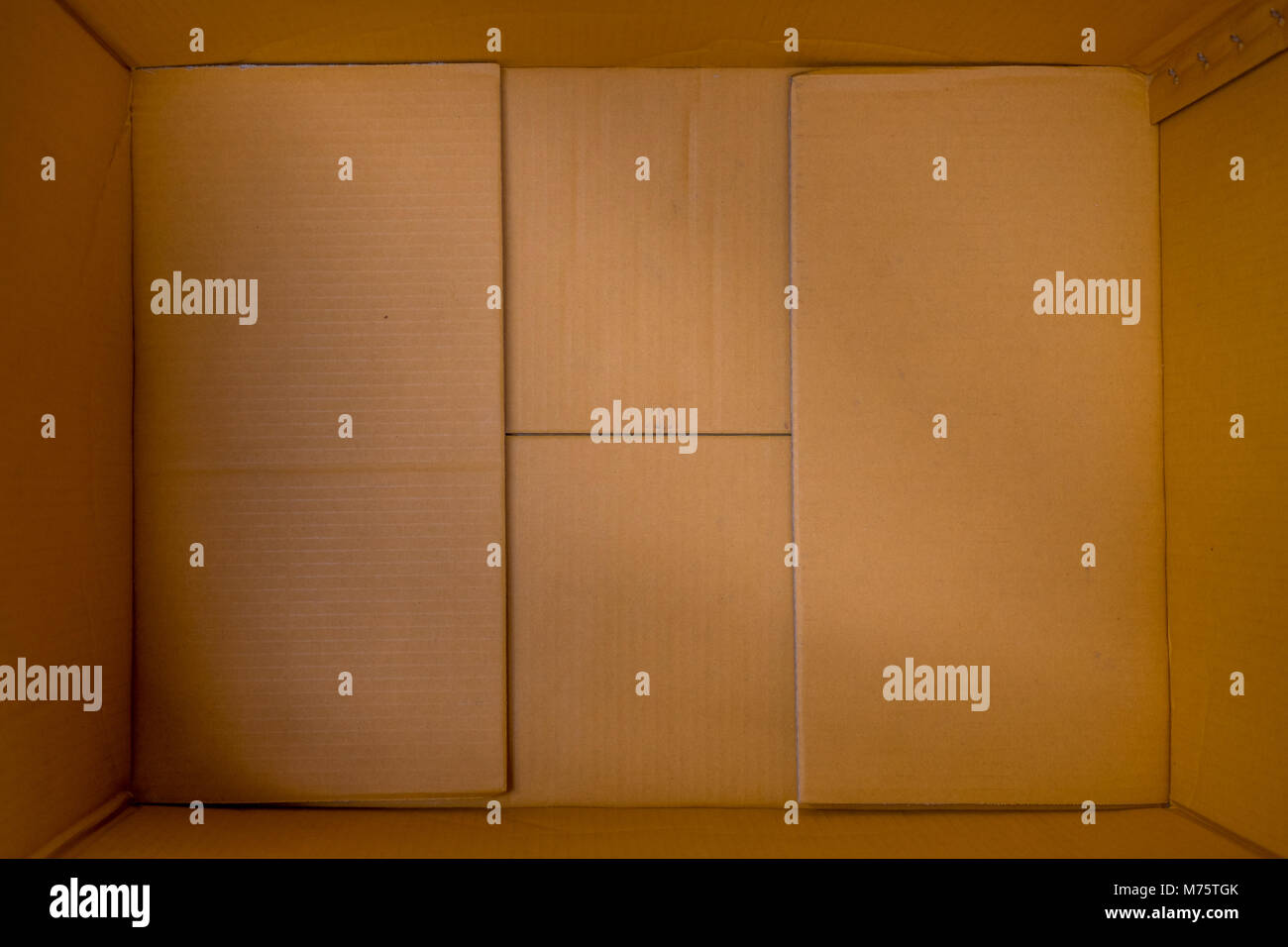 Inside cardboard carton texture as background Stock Photo - Alamy