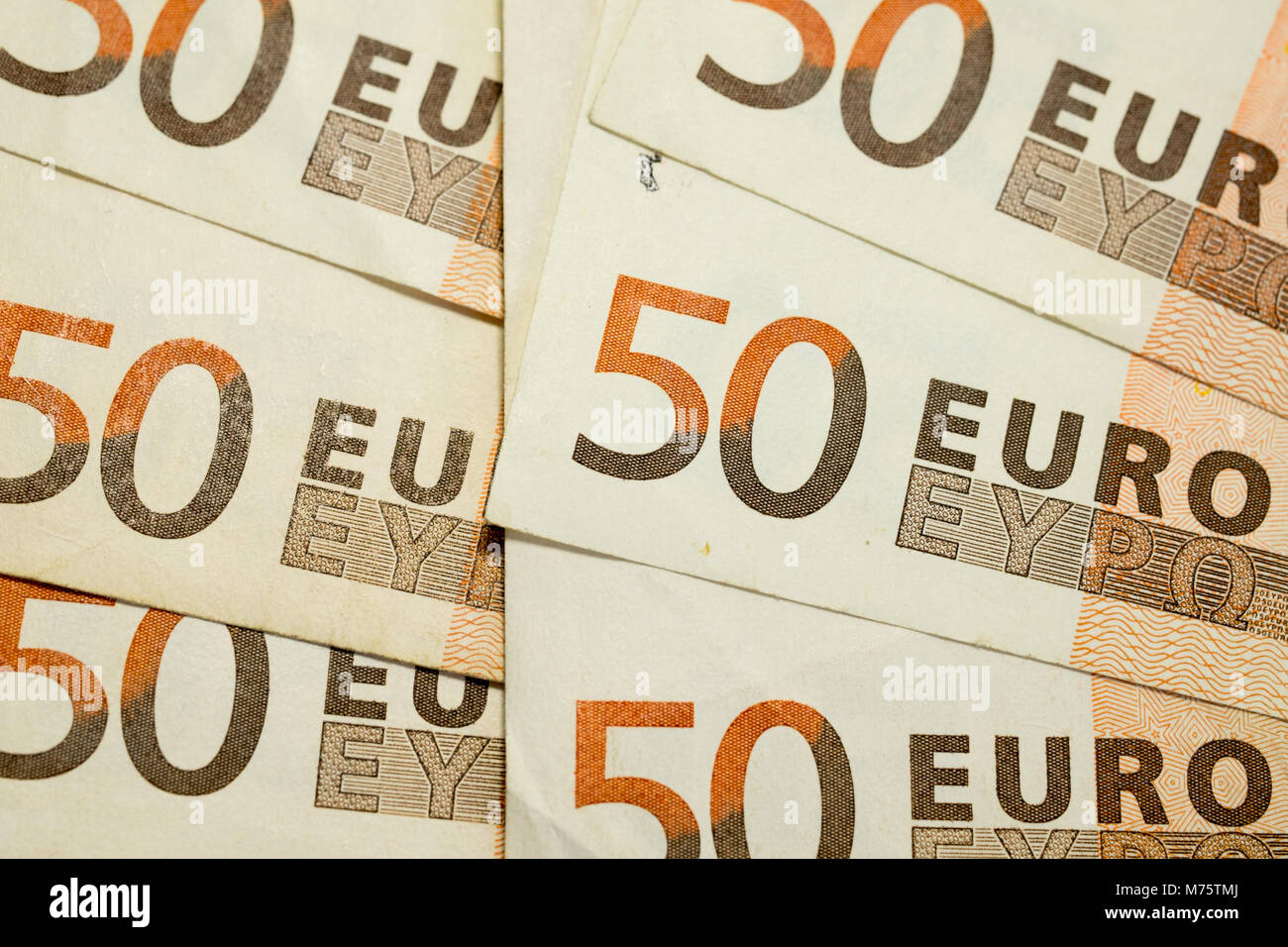 50 euro bills texture as background Stock Photo - Alamy