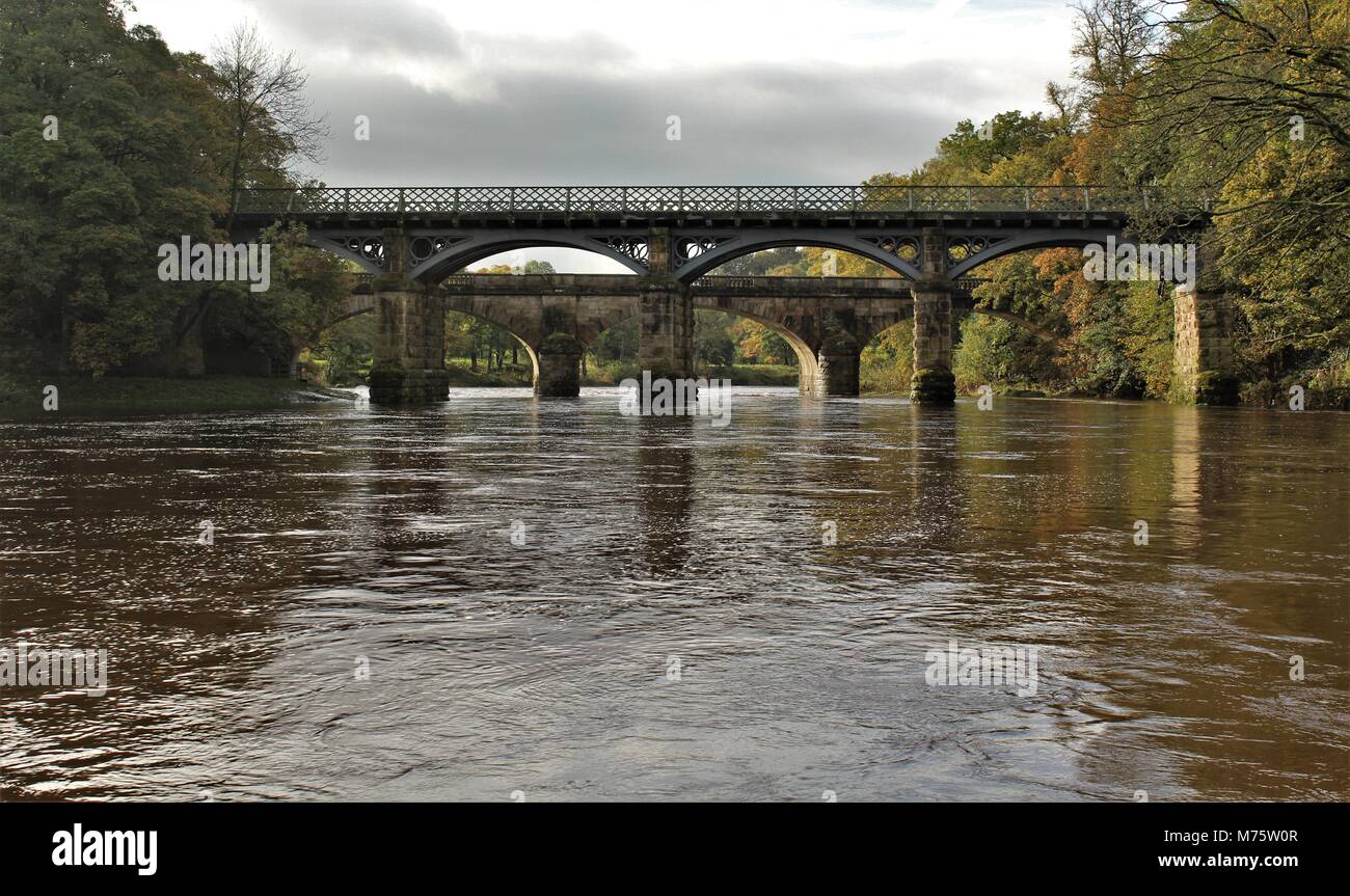 Cycleway bridge at the Crook of Lune Stock Photo - Alamy