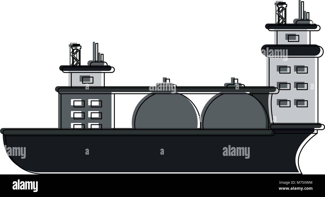 Natural gas ship vector illustration graphic design Stock Vector Image ...