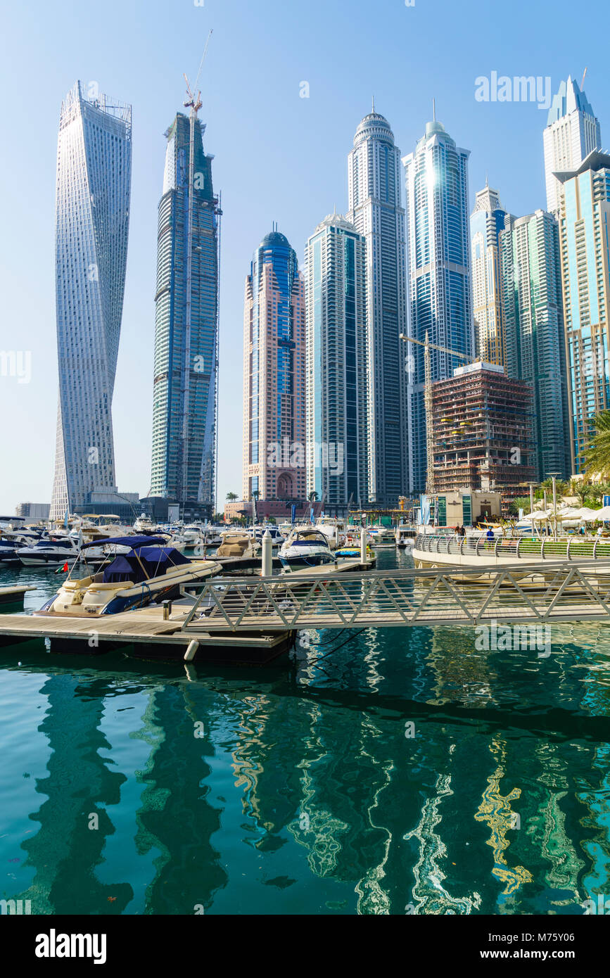Cayan Tower, Dubai Marina, Dubai, United Arab Emirates Stock Photo - Alamy