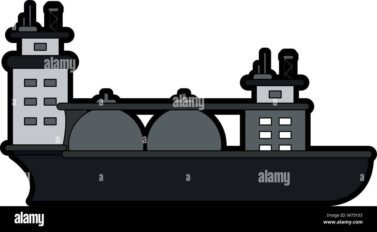 Natural gas ship vector illustration graphic design Stock Vector Image ...