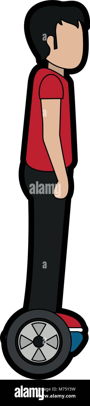Man on hoverboard vector illustration graphic design Stock Vector Image ...
