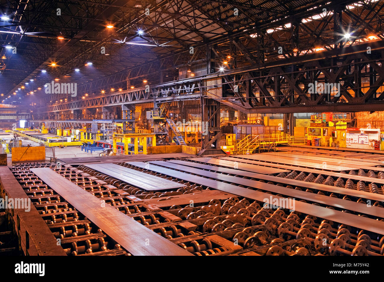 The interior of a building used in the steel industry in the UK Stock ...