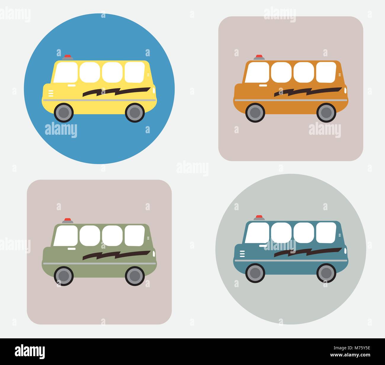 amphibian bus or land and water touring bus Vector Stock Vector Image ...