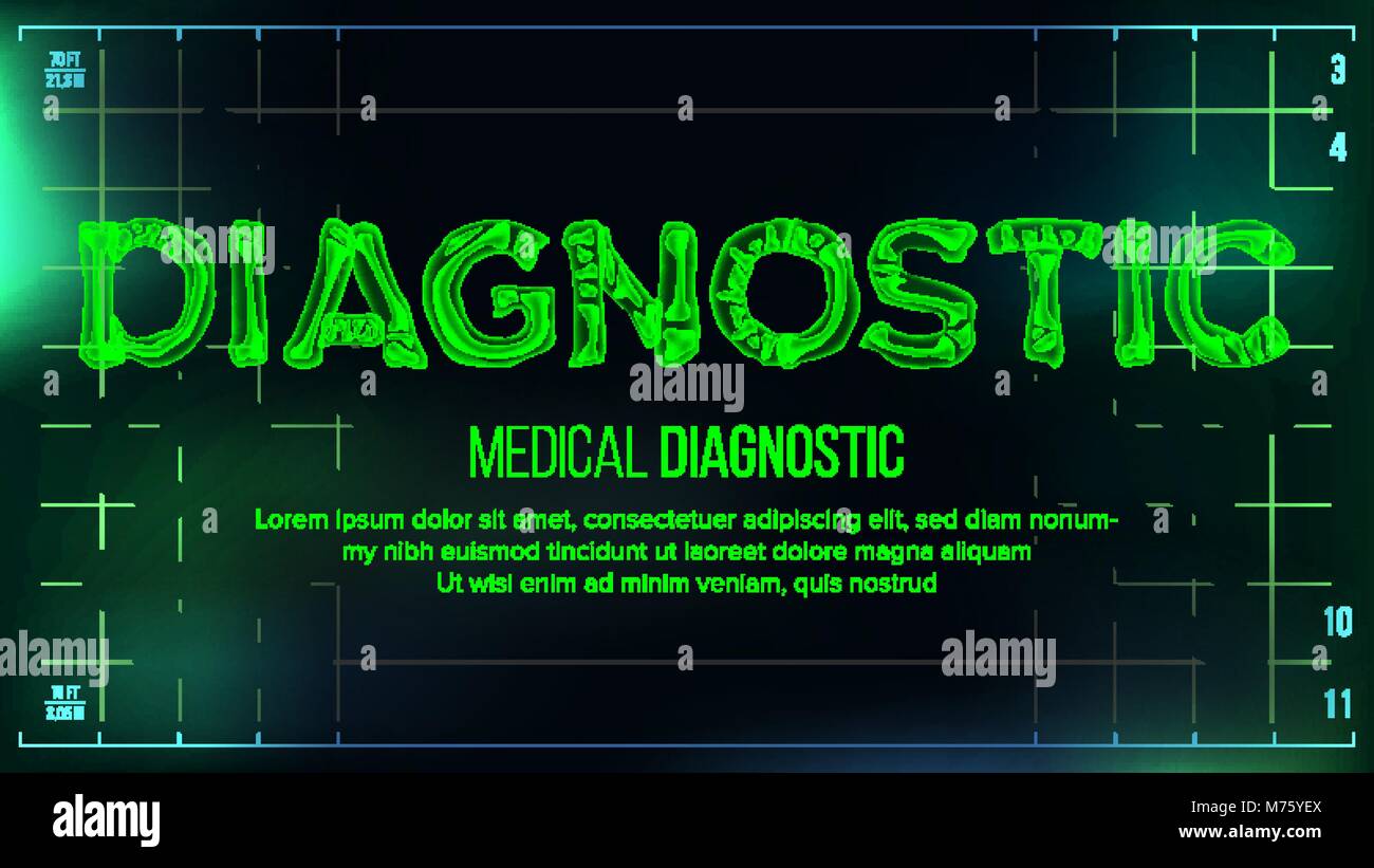 Diagnostic Banner Vector. Medical Background. Transparent Roentgen X ...