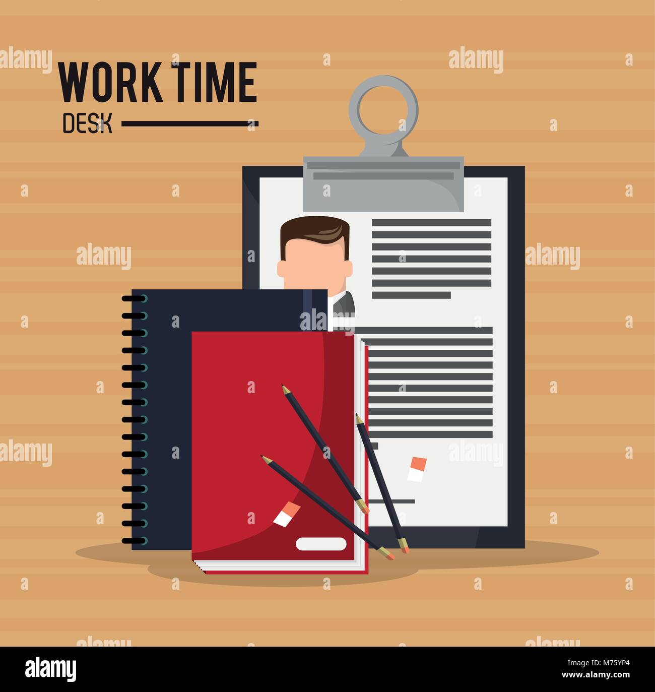 Work time desk vector illustration graphic design Stock Vector Image ...