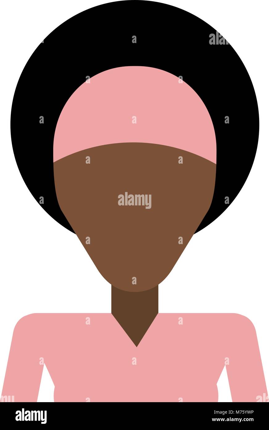 Woman faceless profile vector illustration graphic design Stock Vector ...