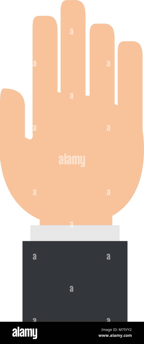 Hand with palm open vector illustration graphic design Stock Vector ...