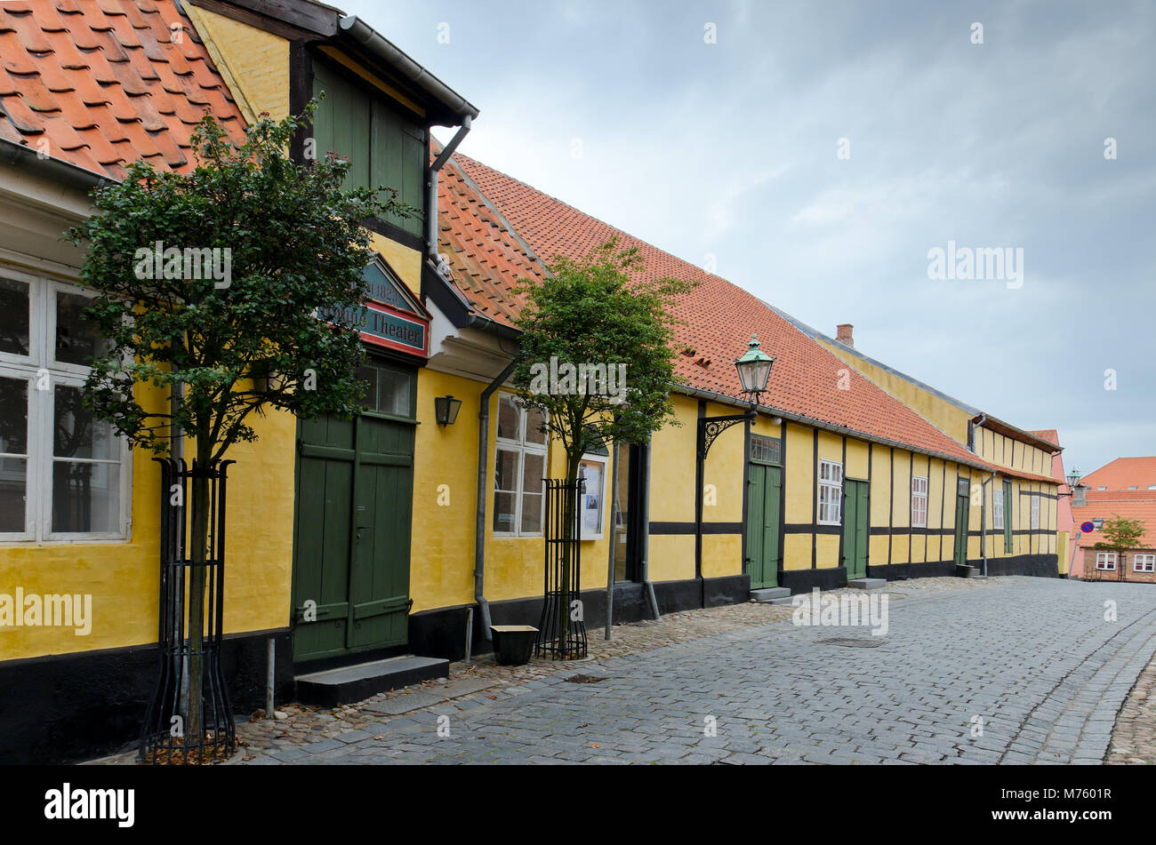 Alley in Ronne, capital of Bornholm island, Denmark, Europe Stock Photo ...