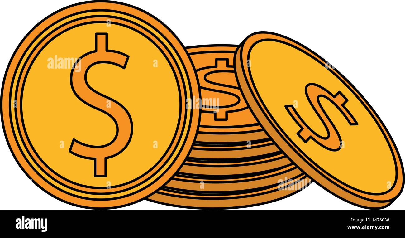 Money coins cartoons vector illustration graphic design Stock Vector ...